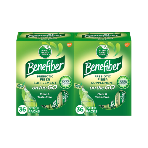 Benefiber Prebiotic Fiber Supplement Powder - 36 Sticks (Pack of 2 ...