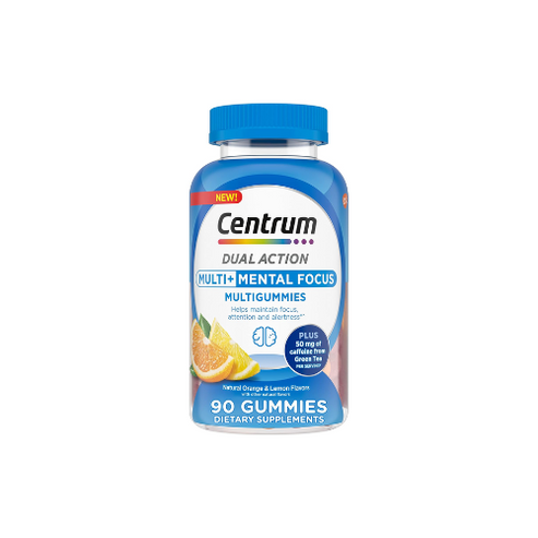 Centrum MultiGummies Dual Action, 90 Count – Focus+Energy – AJ Globals