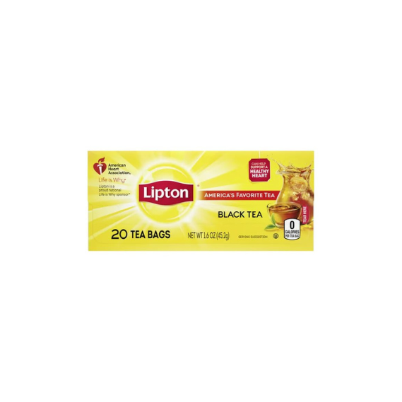Lipton Black Tea Tea Bags 20 Count Box – AJ Globals