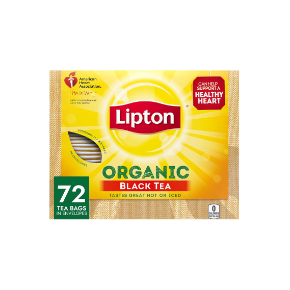 Lipton Organic Black Tea Tea Bags 72 Count – AJ Globals